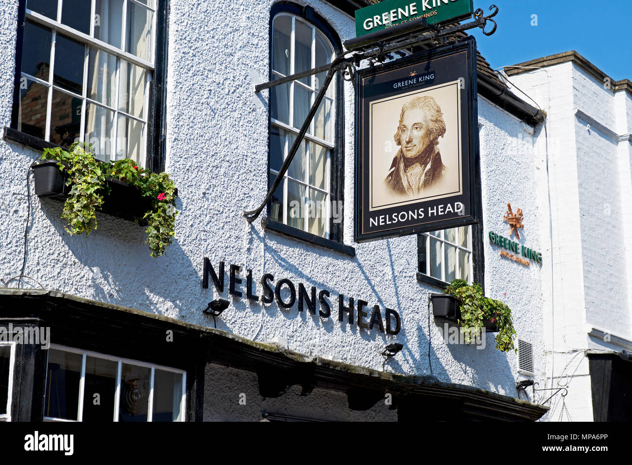 Pub sign - Nelson's Head - St Ives, Cambridgeshire, England UK Stock ...