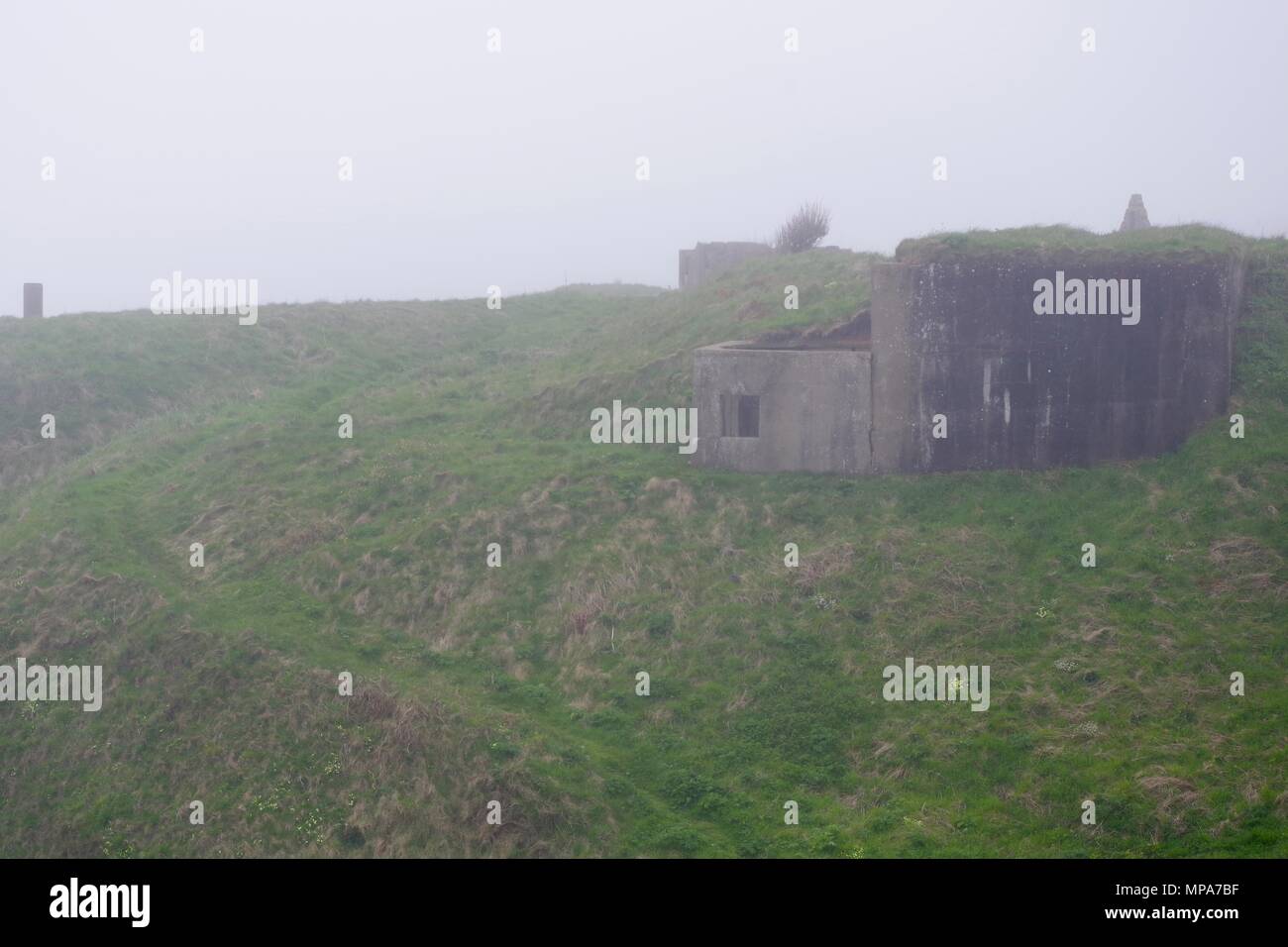 Second World War Coastal Defence Concrete Pill Box. Cove Bay, Aberdeen ...