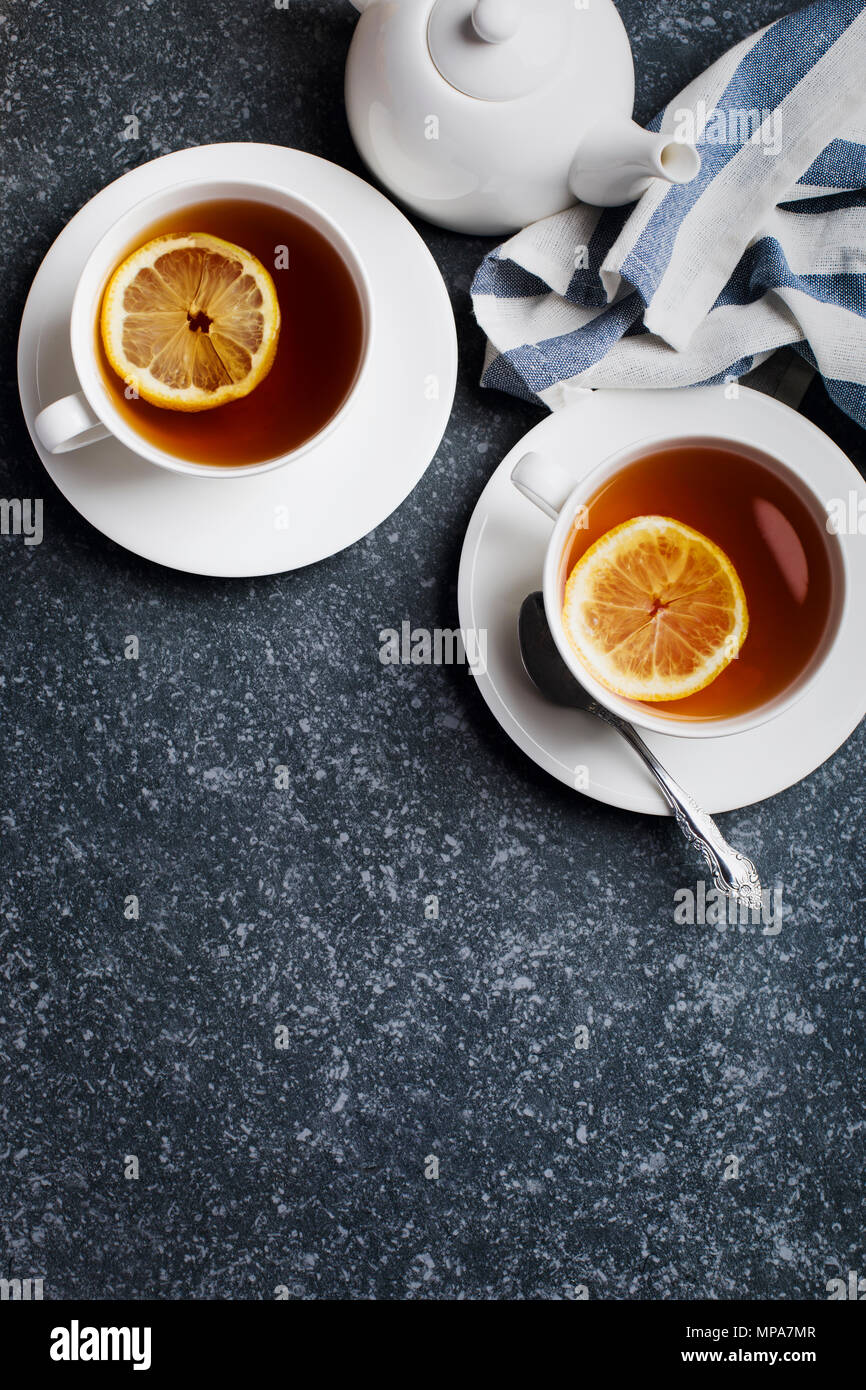 Lemon top view hi-res stock photography and images - Alamy