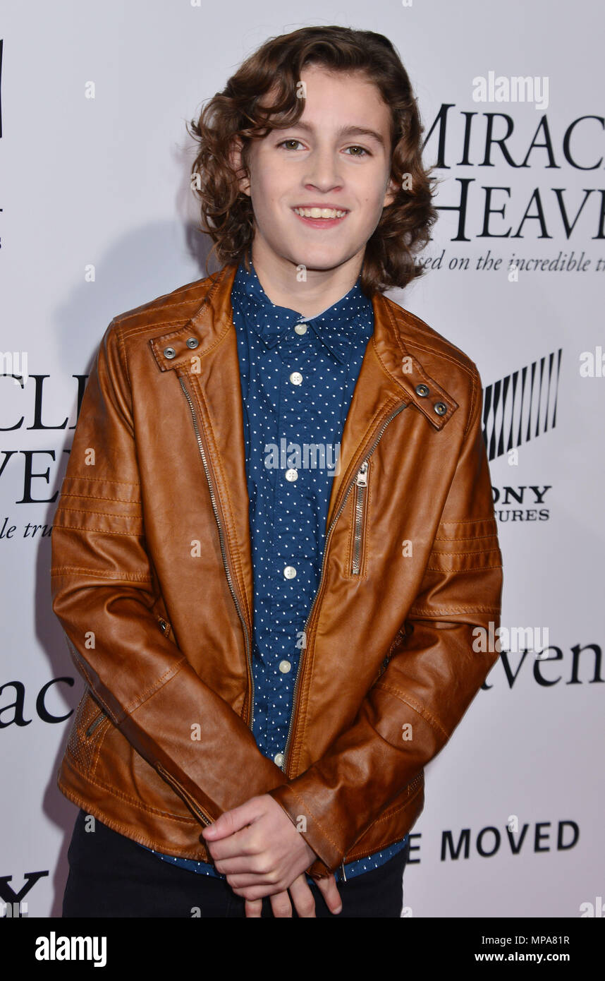 Brandon Spink arriving the Miracles From Heaven Premiere at the ...