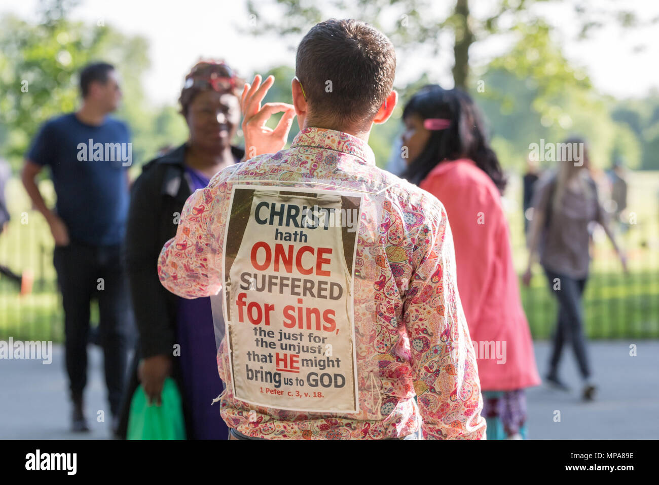 Preaching and debates at Speakers’ Corner, the public speaking area of ...