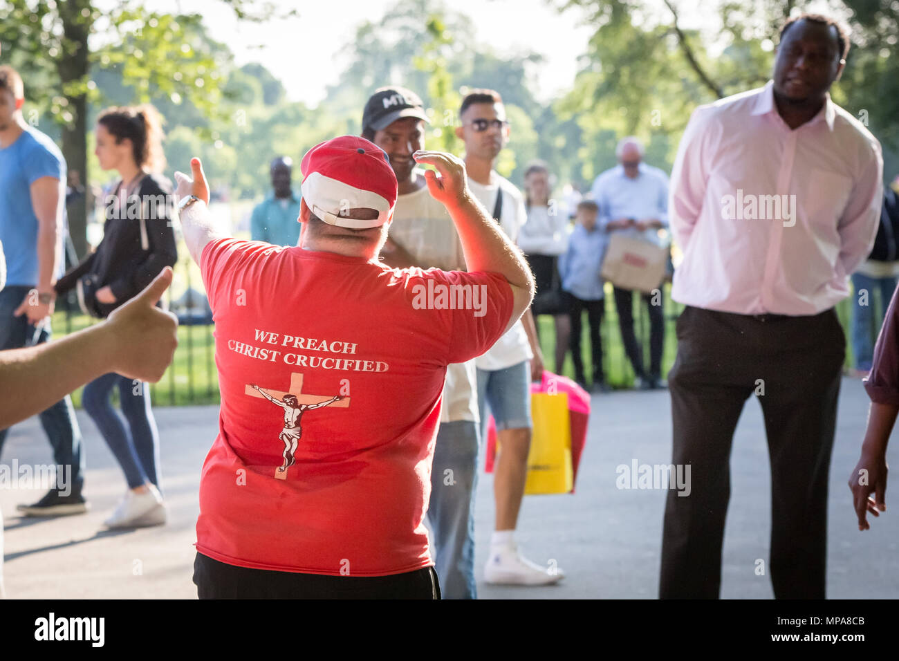 Preaching and debates at Speakers’ Corner, the public speaking area of ...