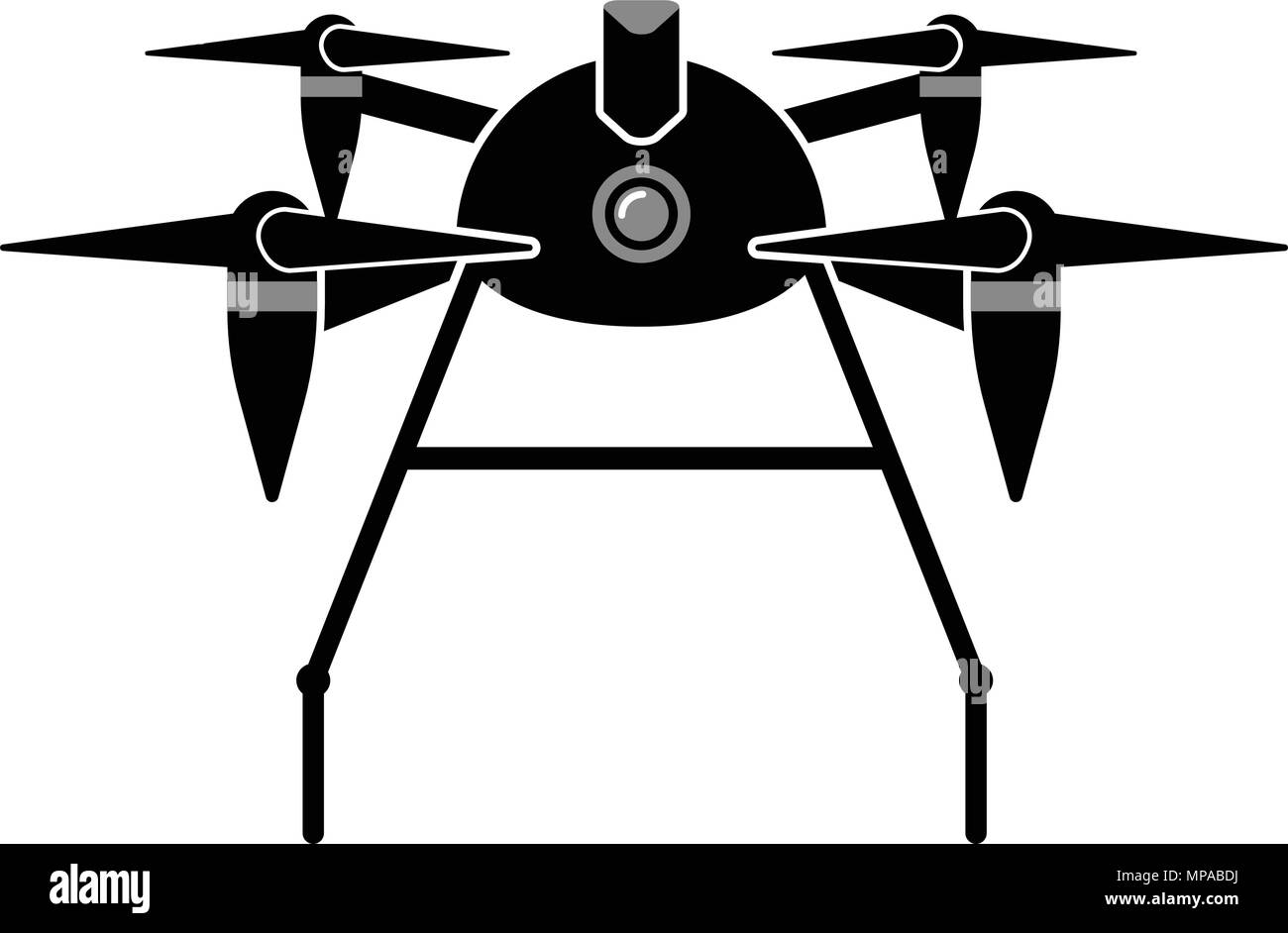 Drone Toy Silhouette Icon Stock Vector Image And Art Alamy