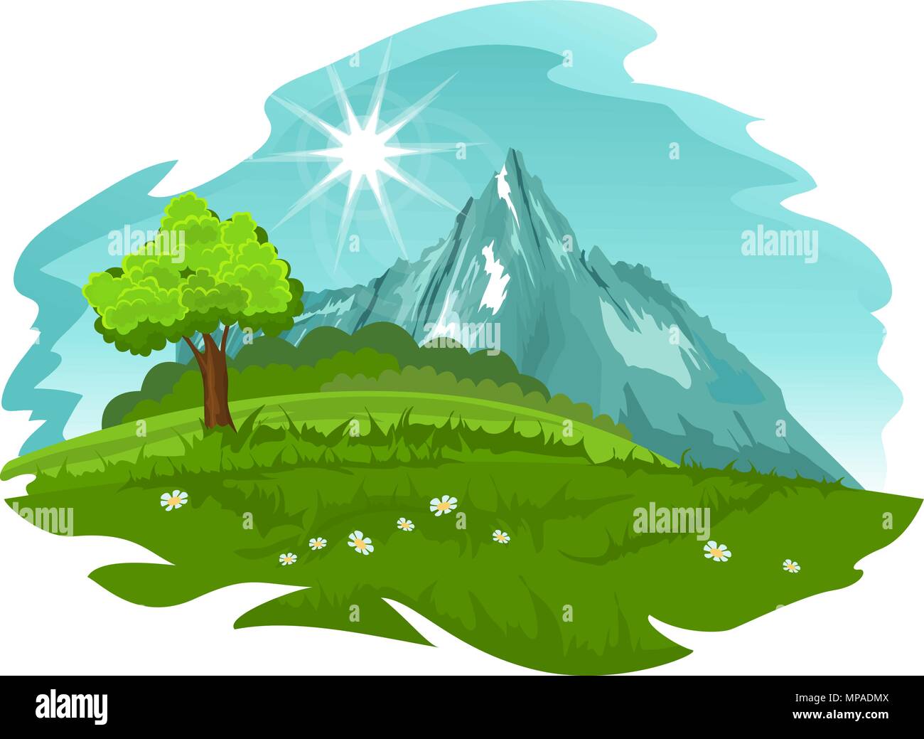 Summer landscape. Vector illustration Stock Vector Image & Art - Alamy