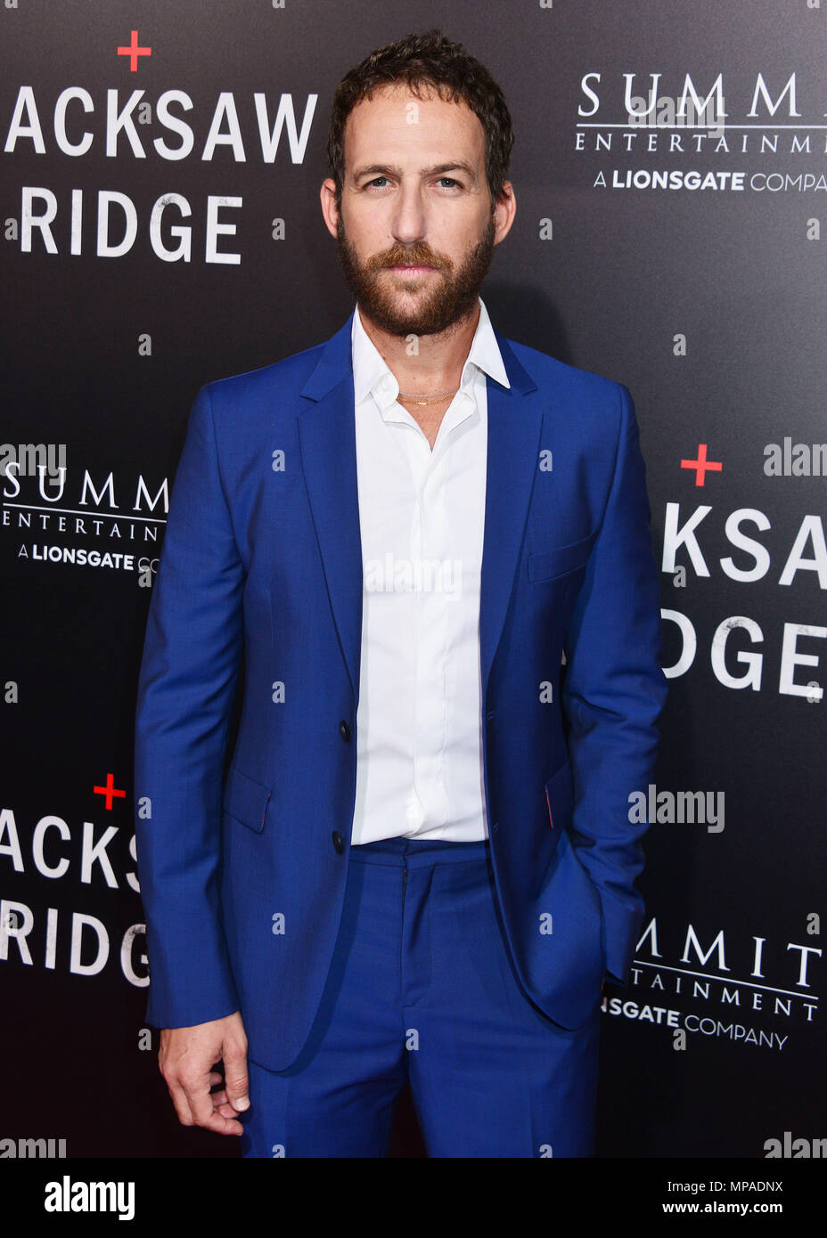 Ori Pfeffer at the Hacksaw Ridge Premiere at the Academy of Motion ...