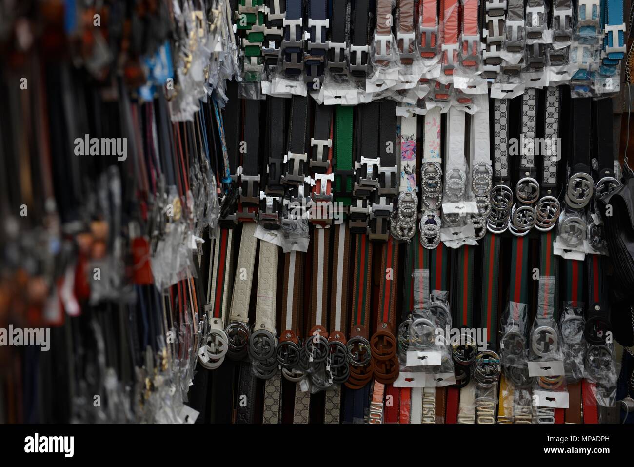 Counterfeit Goods and merchandise in Fethiye market Stock Photo - Alamy