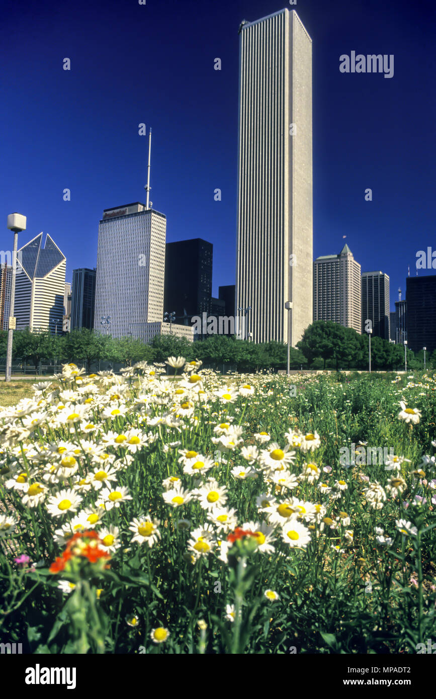 1980s chicago skyline hi-res stock photography and images - Alamy