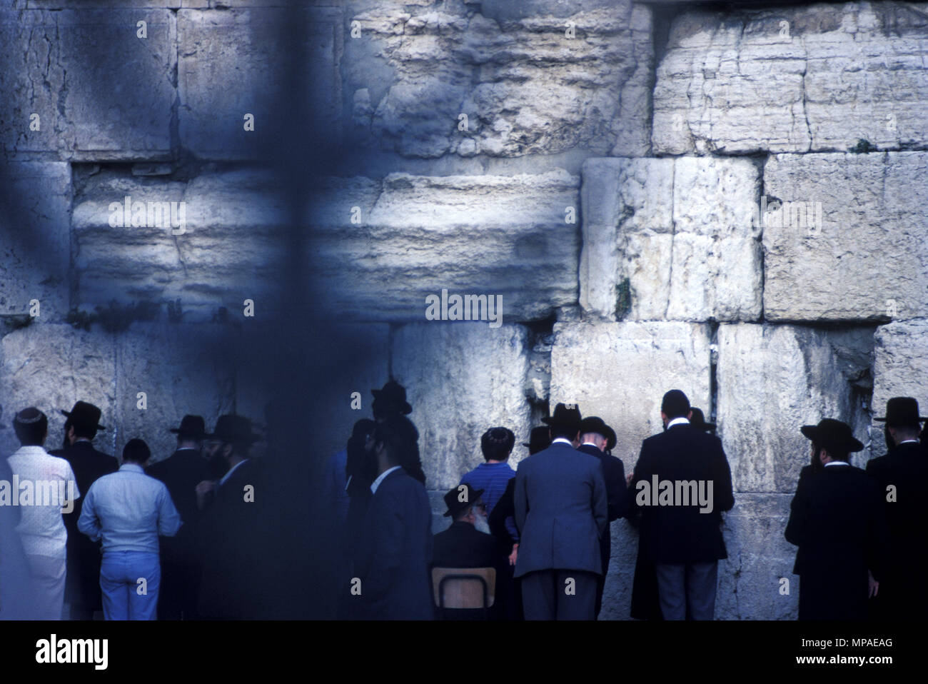 1988 HISTORICAL JEWS PRAYING WESTERN (WAILING) WALL JERUSALEM ISRAEL ...
