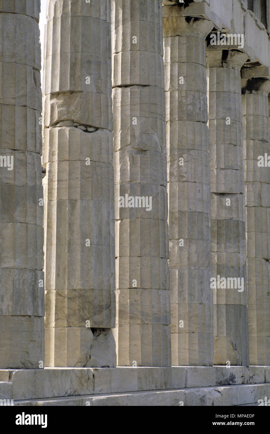 1988 HISTORICAL LINE OF DORIC COLUMNS PARTHENON COLONNADE ACROPOLIS ...