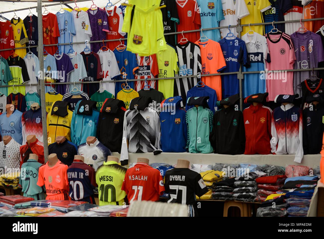 Counterfeit Goods and merchandise in Fethiye market Stock Photo - Alamy