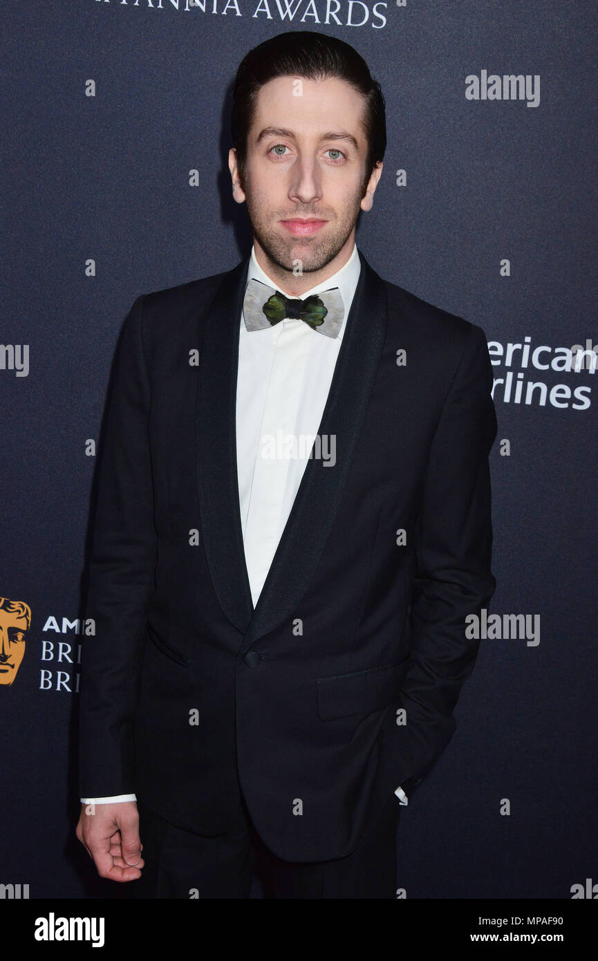 Simon Helberg at the 2016 AMD British Academy Britannia Awards at the ...