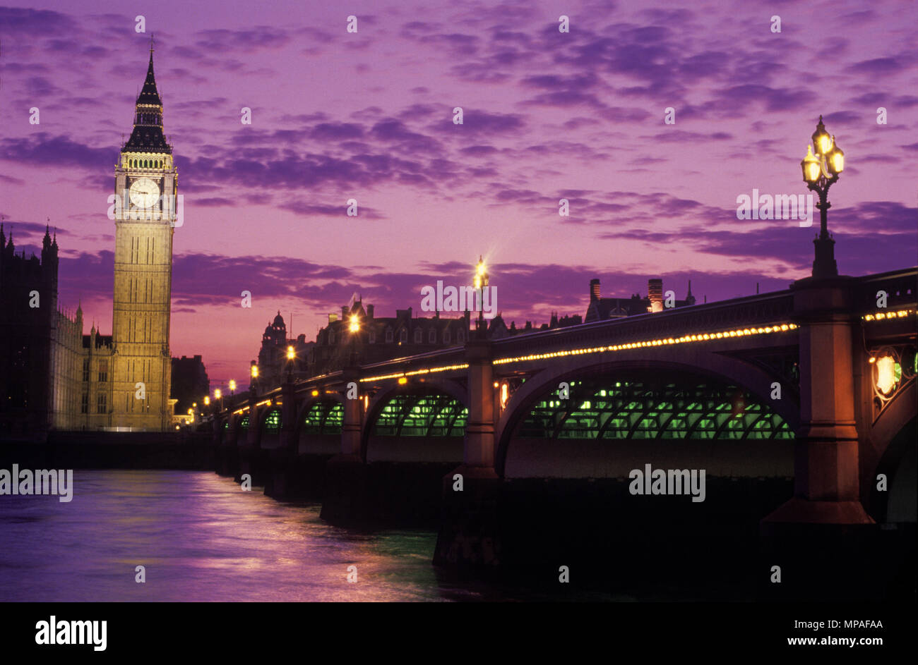 1988 HISTORICAL BIG BEN PARLIAMENT WESTMINISTER BRIDGE RIVER THAMES ...