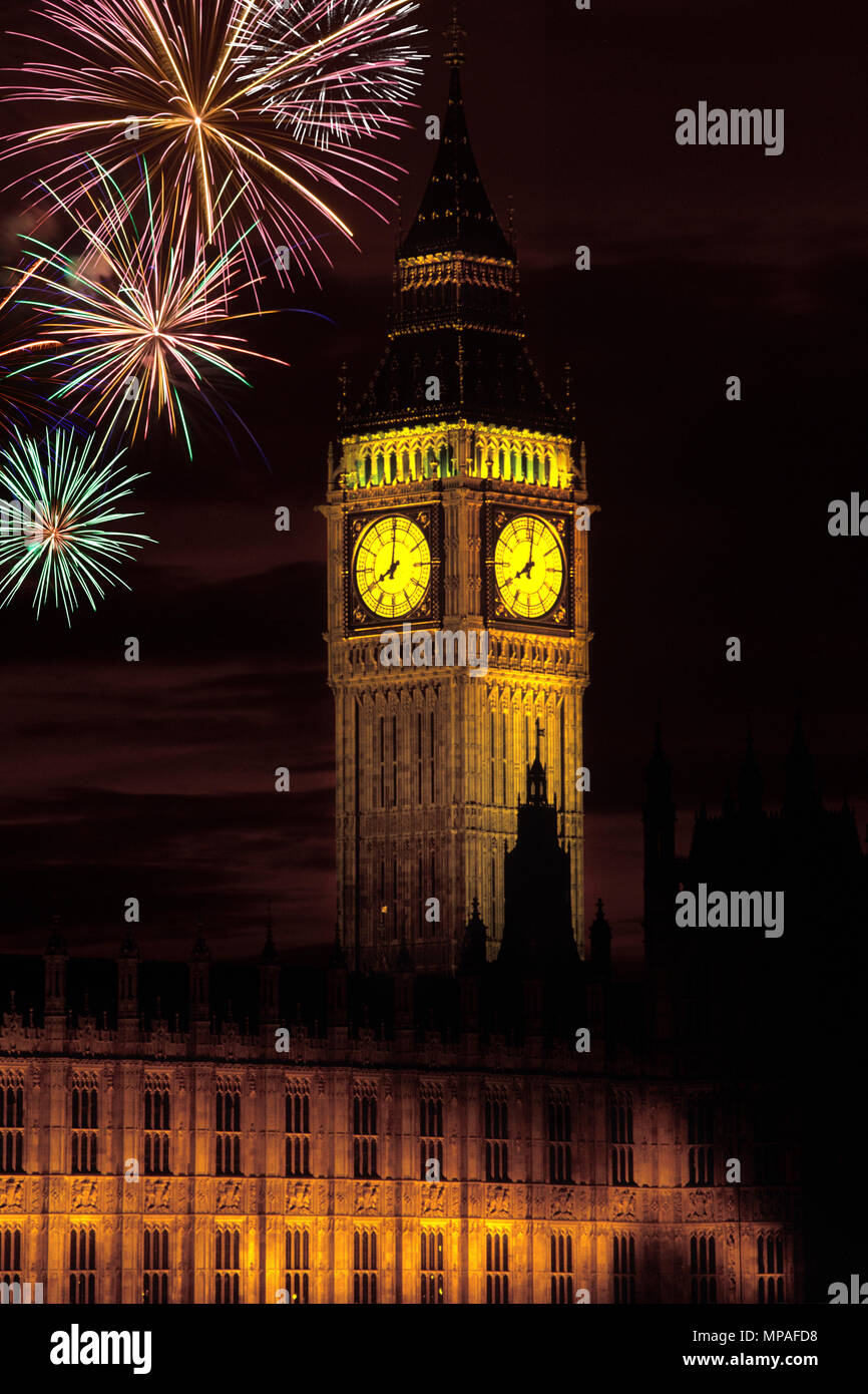 1988 HISTORICAL BIG BEN HOUSES OF PARLIAMENT LONDON ENGLAND UK Stock ...