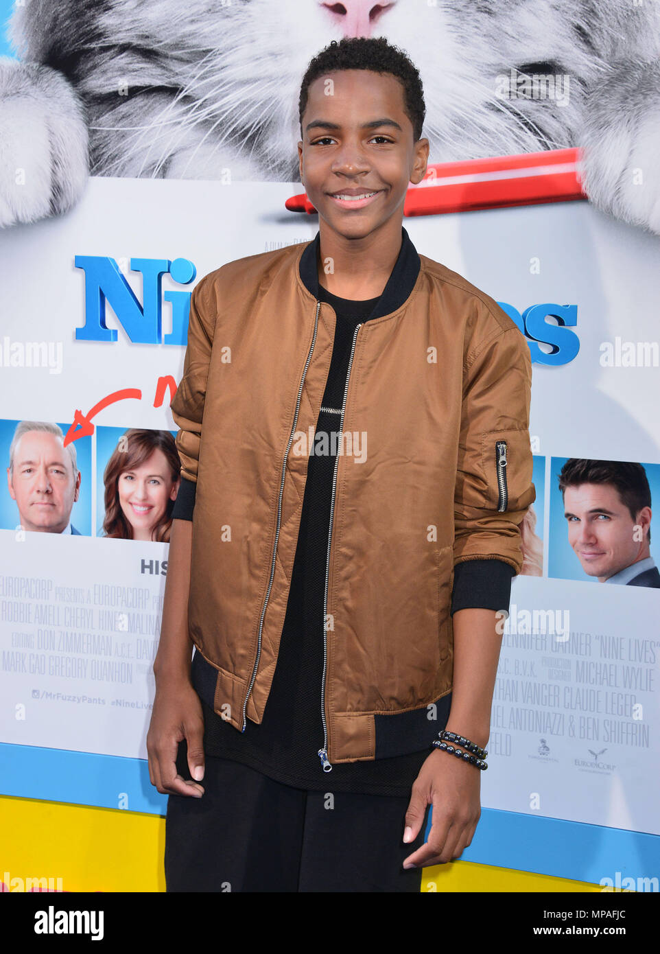 Terrell Ransom Jr at the Nine Lives Premiere at the TCL Chinese Theatre ...