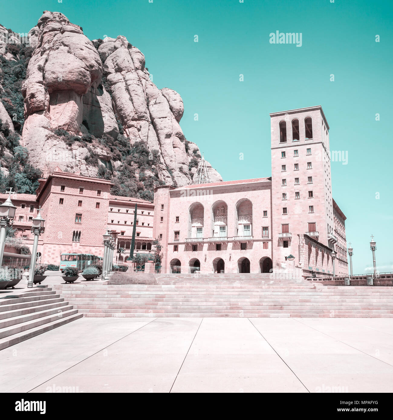 Montserrat Monastery - beautiful Benedictine Abbey high up in the ...