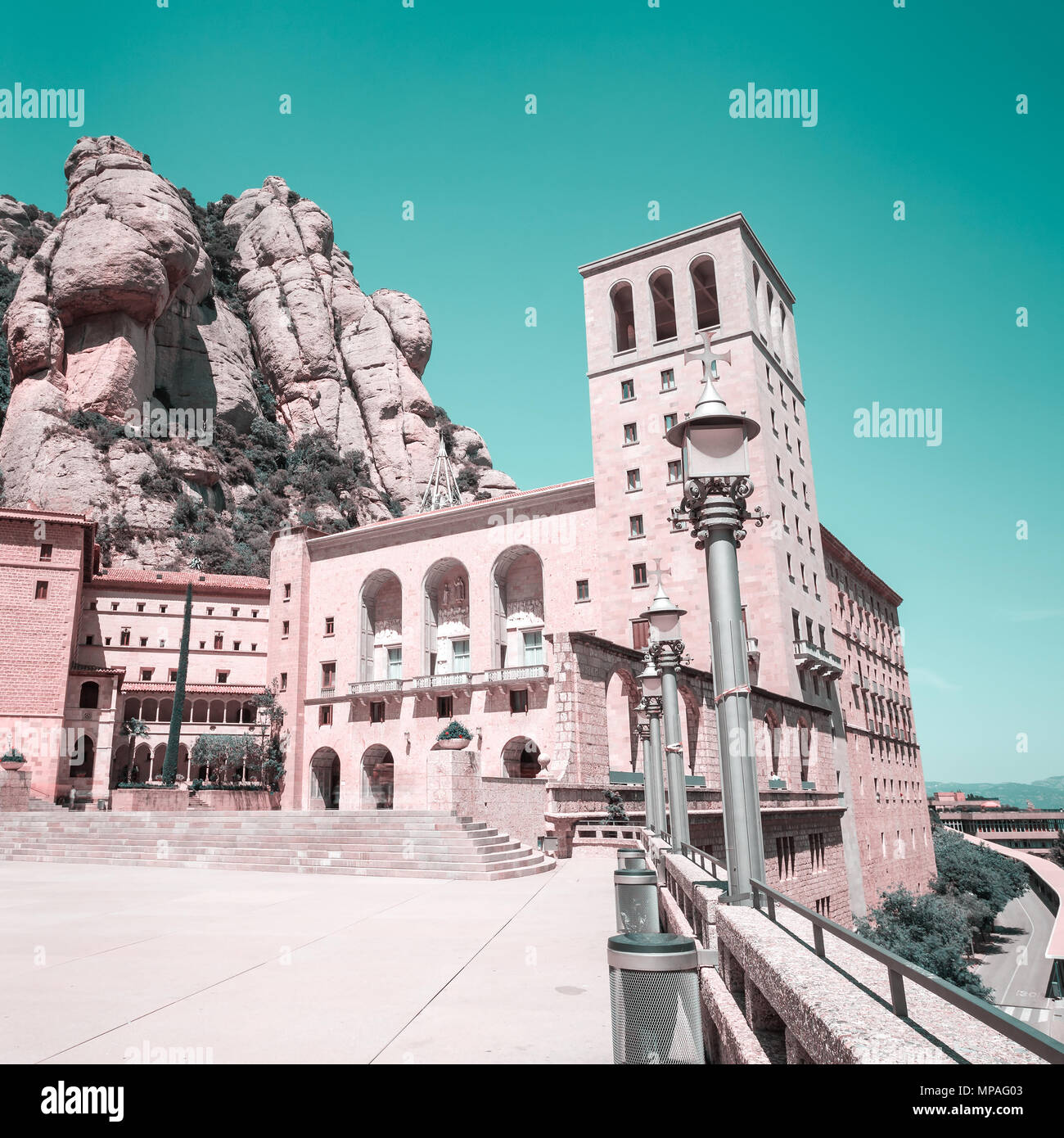 Montserrat Monastery - beautiful Benedictine Abbey high up in the ...