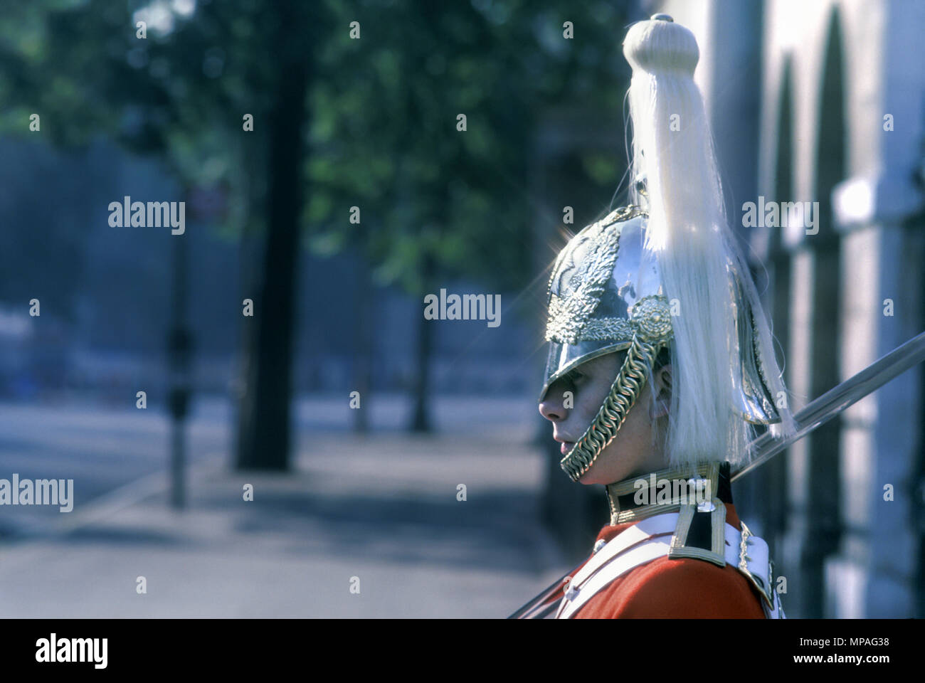 1988 HISTORICAL STANDING SENTRY LIFEGUARD HORSEGUARDS PARADE WHITEHALL ...