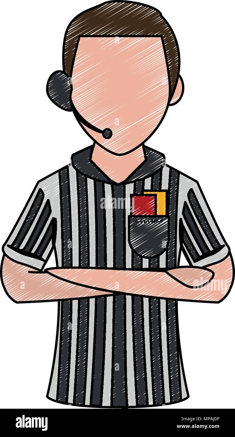 Soccer referee cartoon scribble Stock Vector Image & Art - Alamy