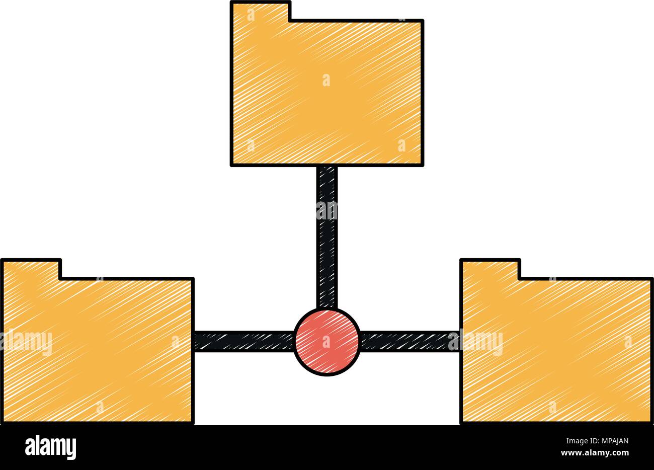 Folders network symbol scribble Stock Vector Image & Art - Alamy