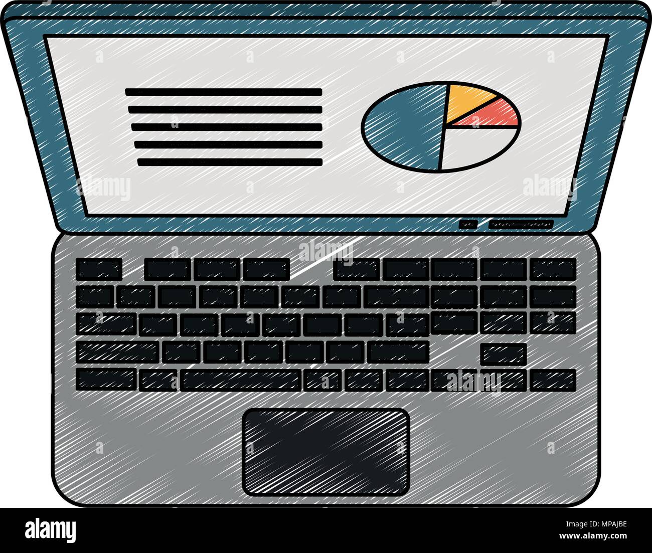 Statistics on computer screen scribble Stock Vector Image & Art - Alamy
