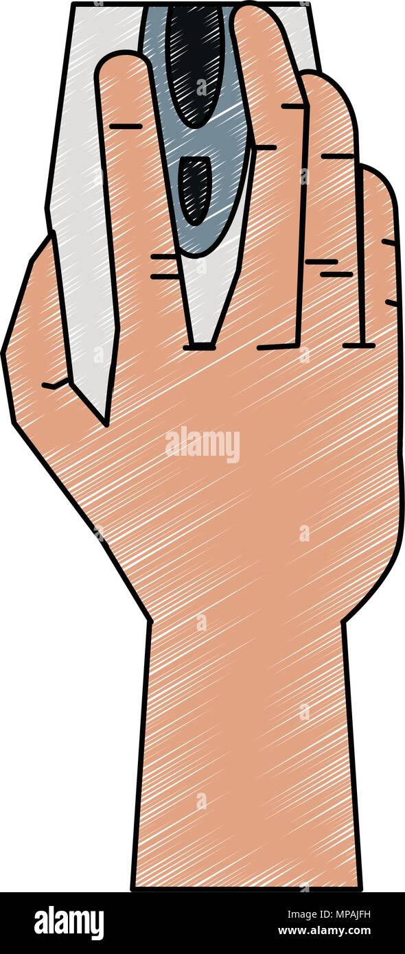 Hand using mouse scribble Stock Vector Image & Art - Alamy