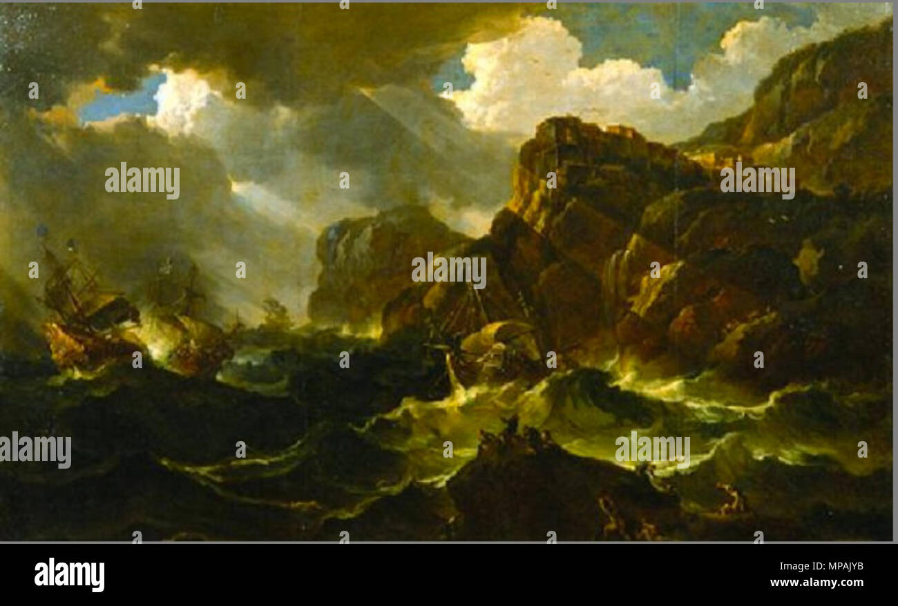 English: Storm at Sea between 1625 and 1649. 876 Matthieu van ...