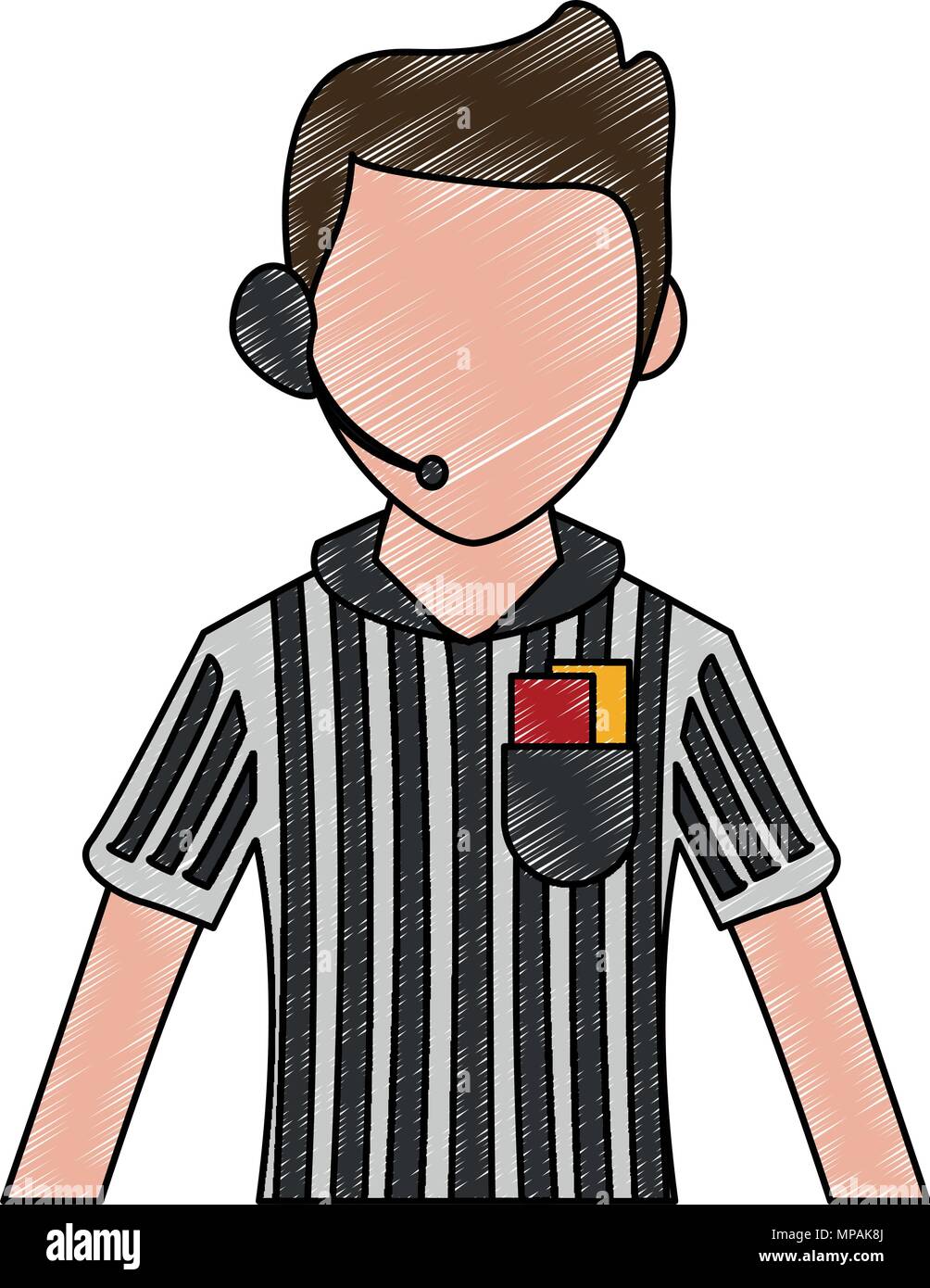 Soccer referee cartoon scribble Stock Vector Image & Art - Alamy