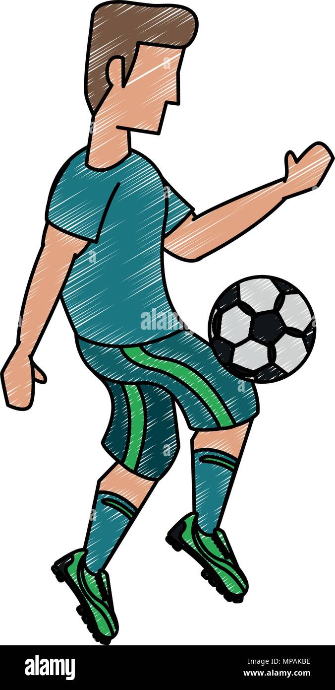 Soccer player cartoon scribble Stock Vector Image & Art - Alamy