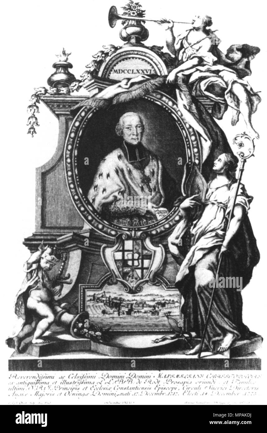 . Maximilian Christoh pvon Rodt, Kupferstich von Joseph Gleich nach ...