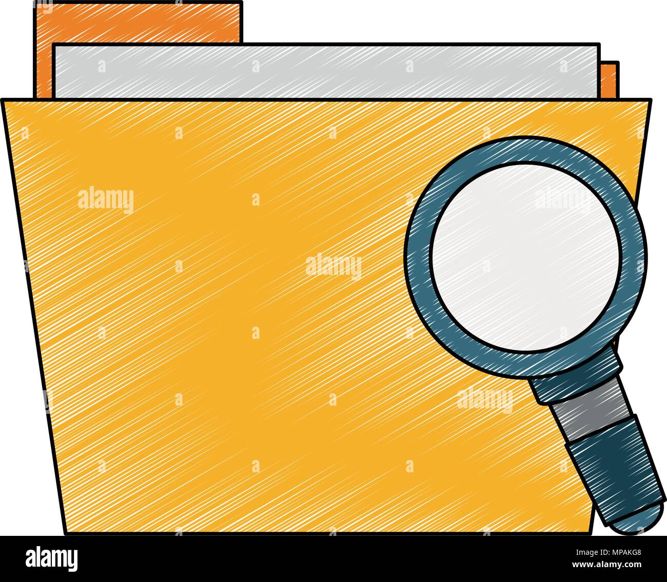 Magnifying glass documents files hi-res stock photography and images ...