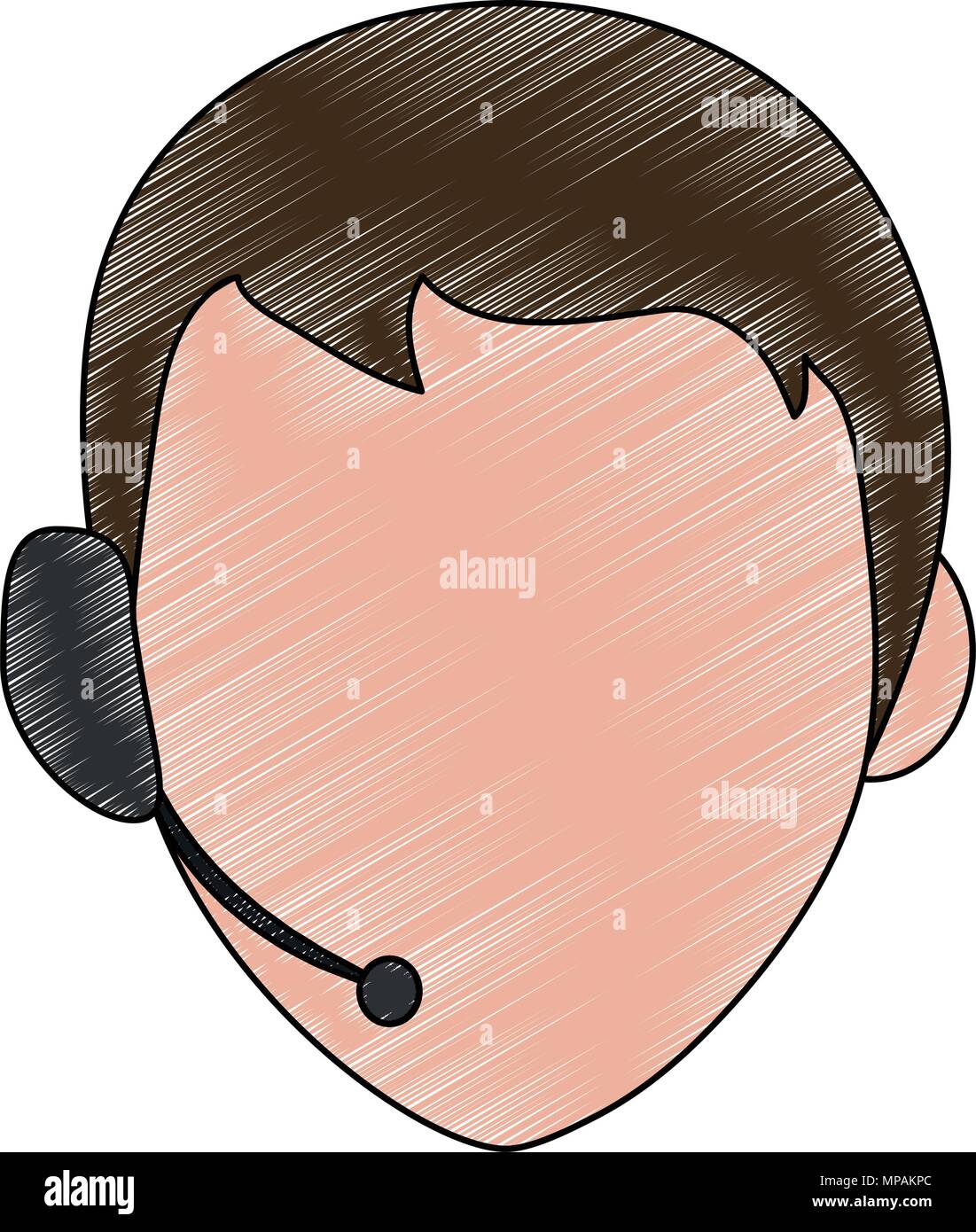 Call center faceless agent scribble Stock Vector Image & Art - Alamy