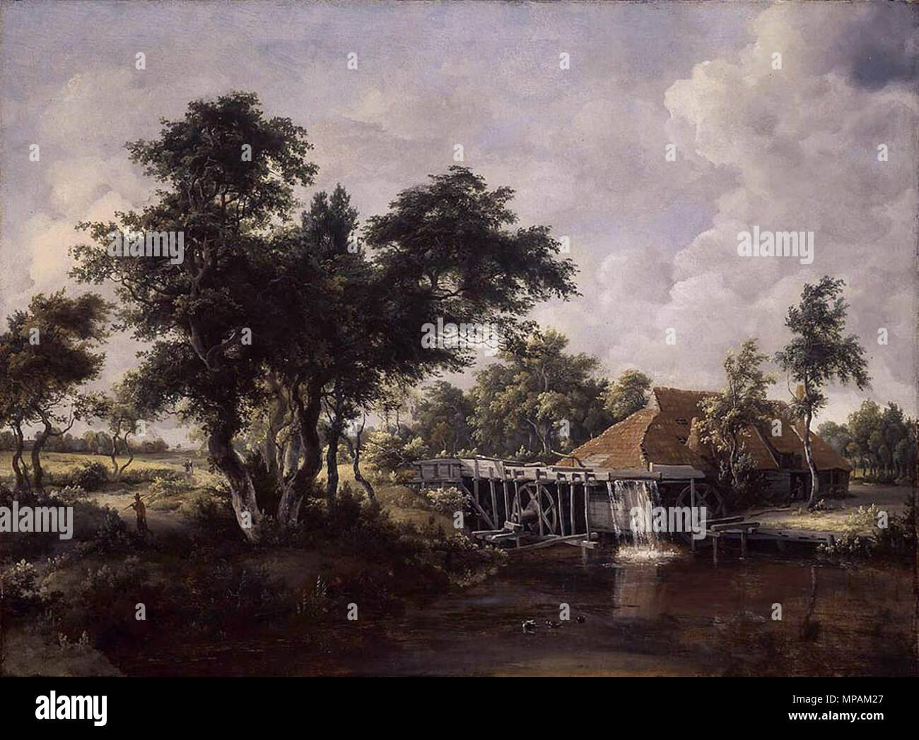 Wooded Landscape with Water Mill between 1662 and 1664. 880 Meindert ...
