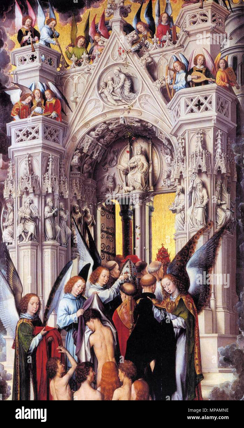 English: The Last Judgment Triptych (detail) between 1467 and 1471. 883 Memling, giudizio ...