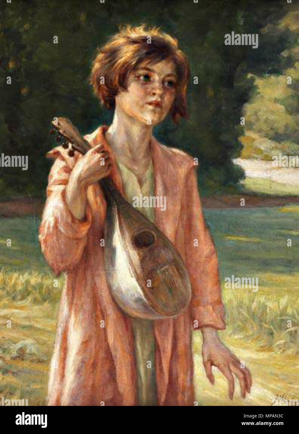 Girl with mandolin hi-res stock photography and images - Alamy