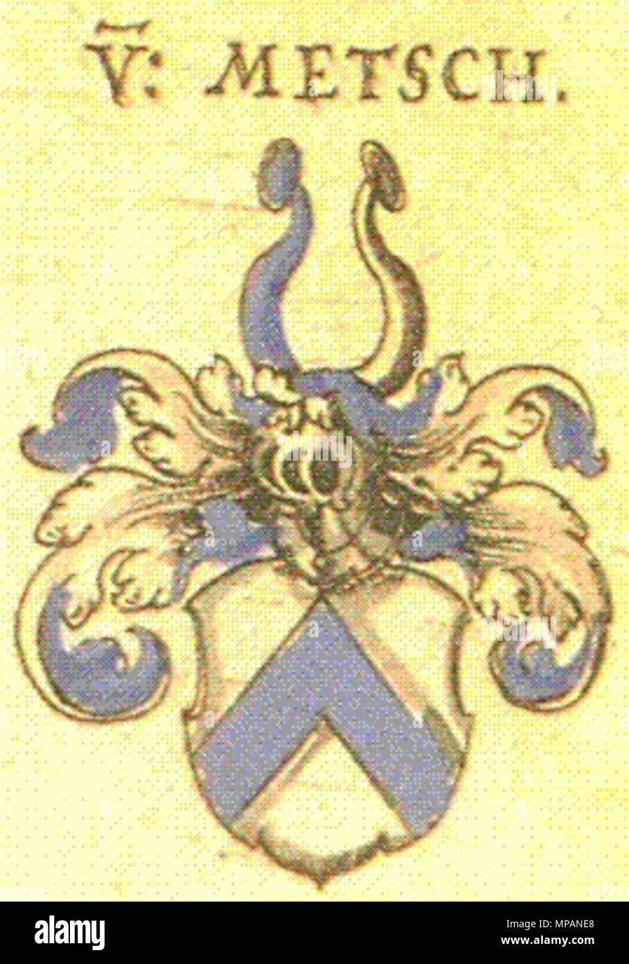 . Deutsch: Wappen der Familie von Metsch nach Siebmachers Wappenbuch ...