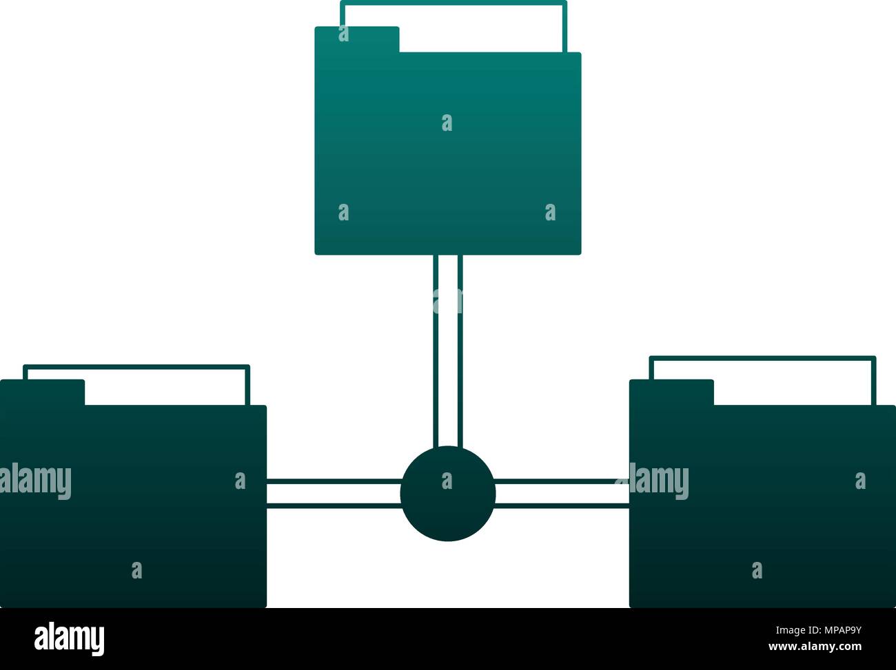 Folders network symbol blue lines Stock Vector Image & Art - Alamy