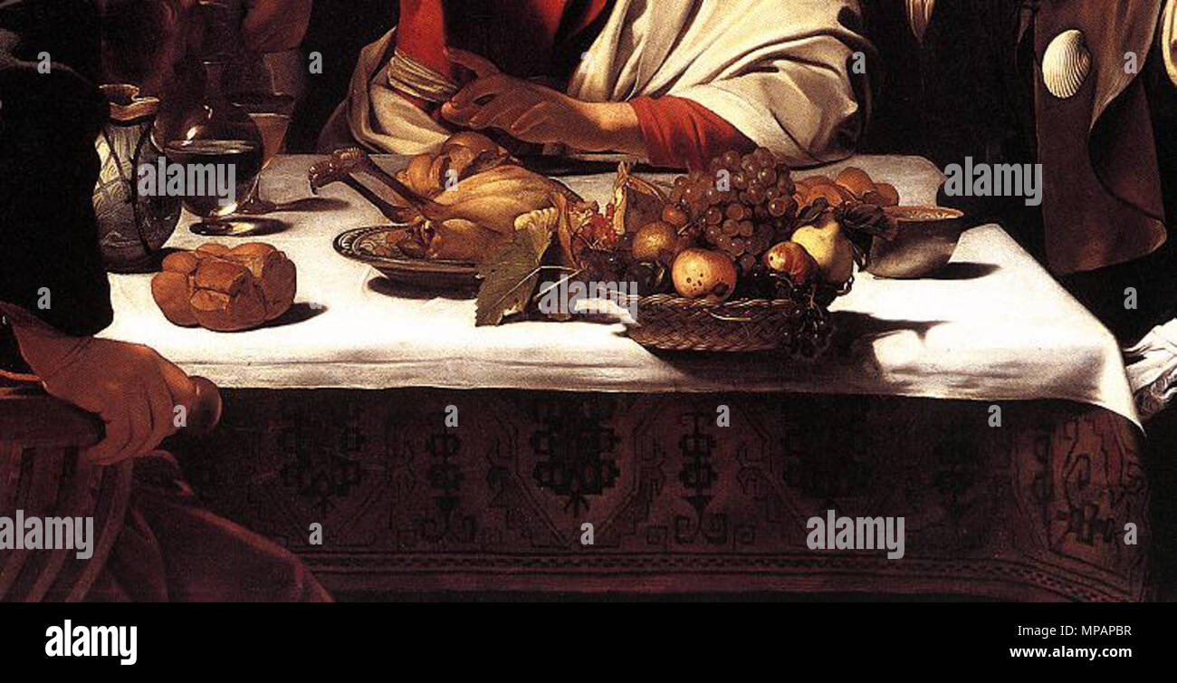 Supper at Emmaus (detail) between 1601 and 1602. 889 Michelangelo ...