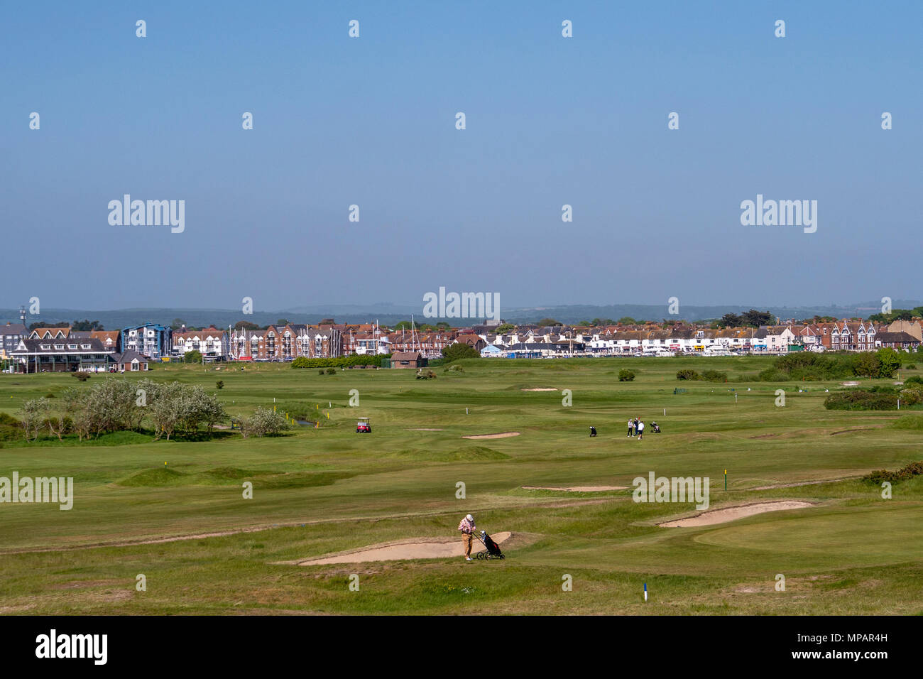 Littlehampton Golf Course situated next to the sea with sand dunes ...