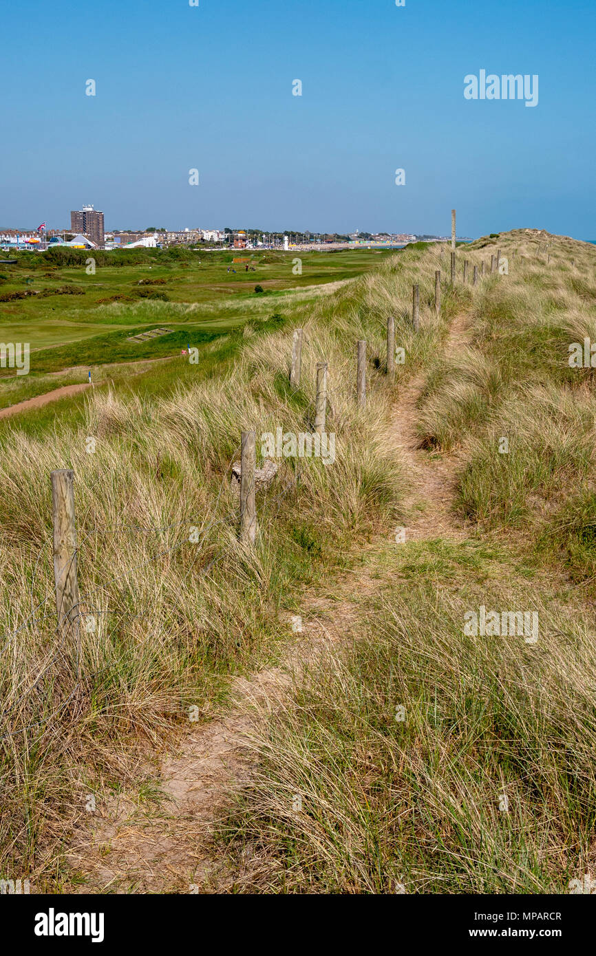 Littlehampton Golf Course situated next to the sea with sand dunes ...