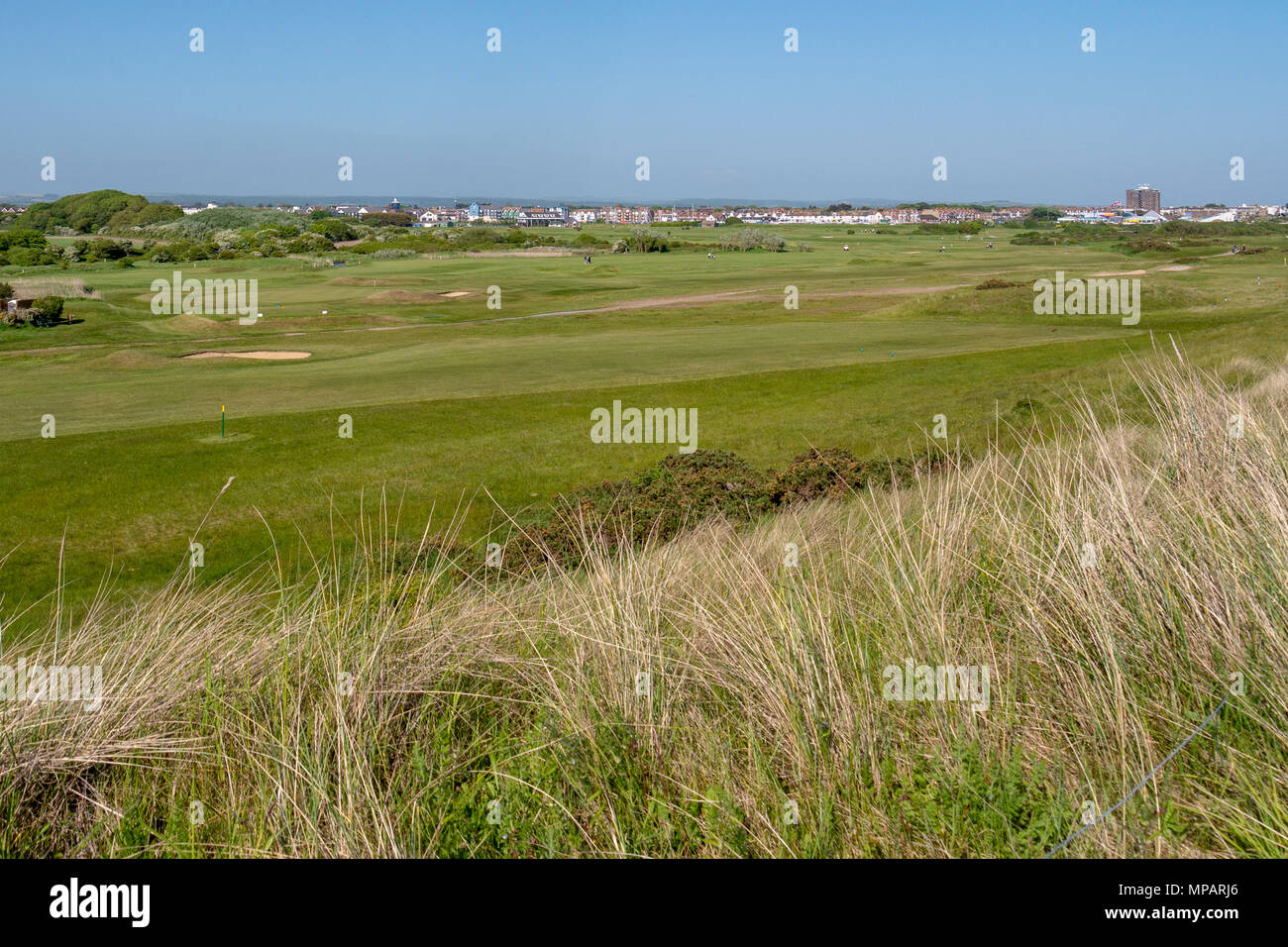 Littlehampton Golf Course situated next to the sea with sand dunes ...