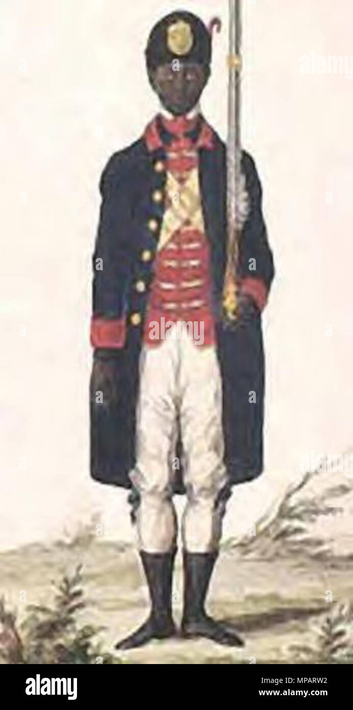 . English: 1785 African-Puerto Rican soldier in the militias by Puerto ...