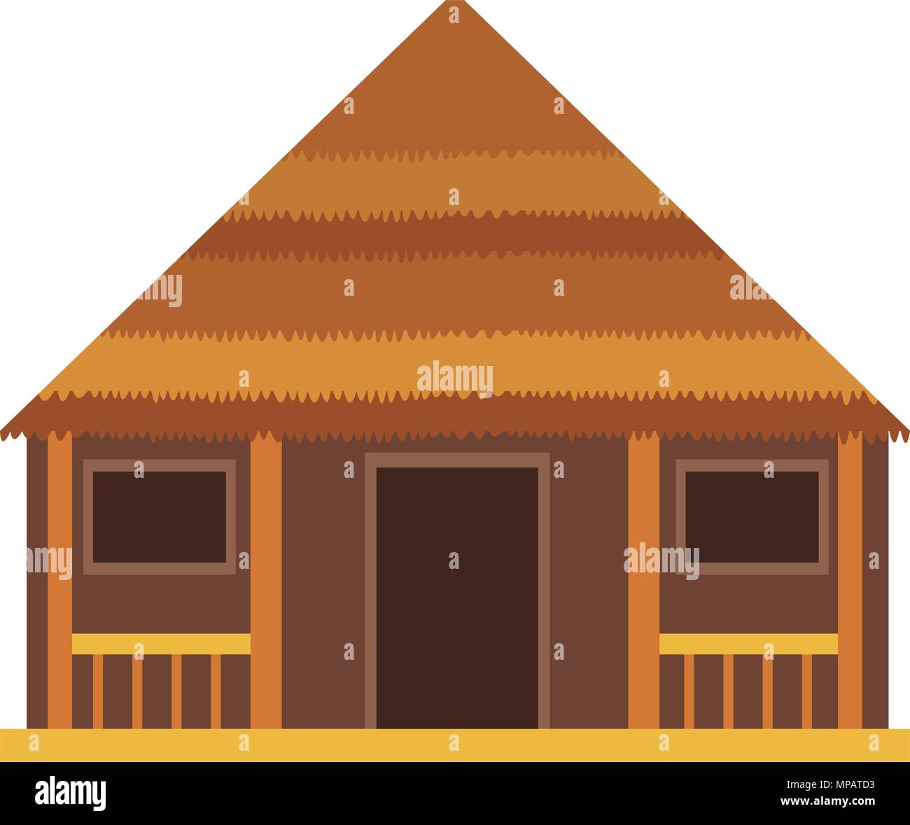 Old wooden lodge roof Stock Vector Images - Alamy
