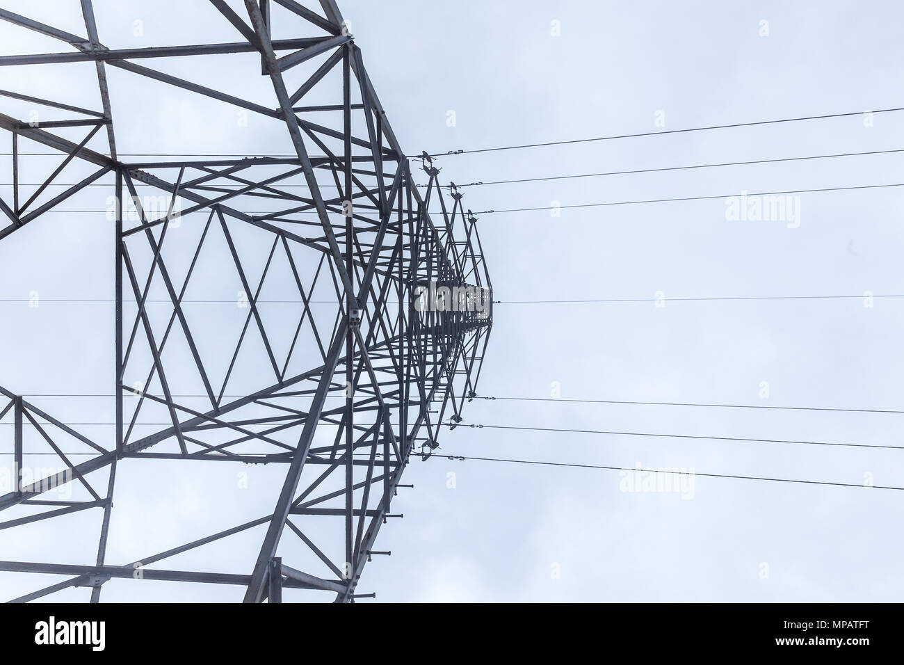 High voltage AC transmission tower Stock Photo - Alamy