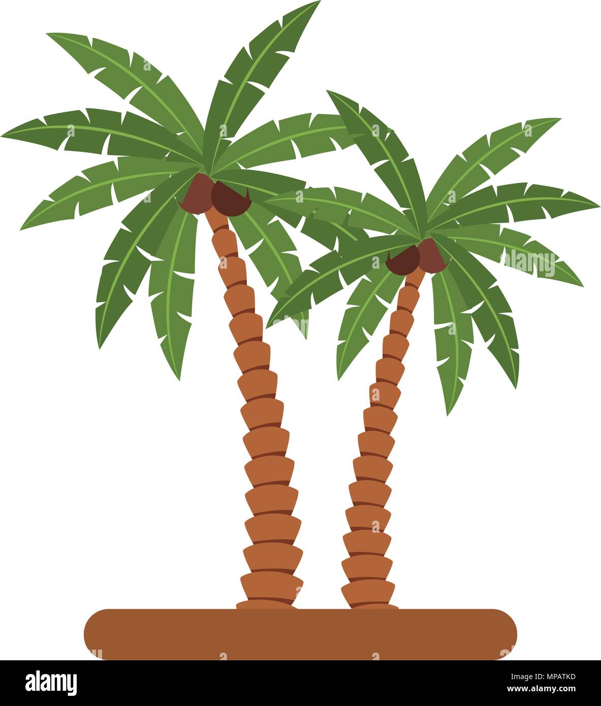 Idyllic beach palm trees island Stock Vector Images - Alamy