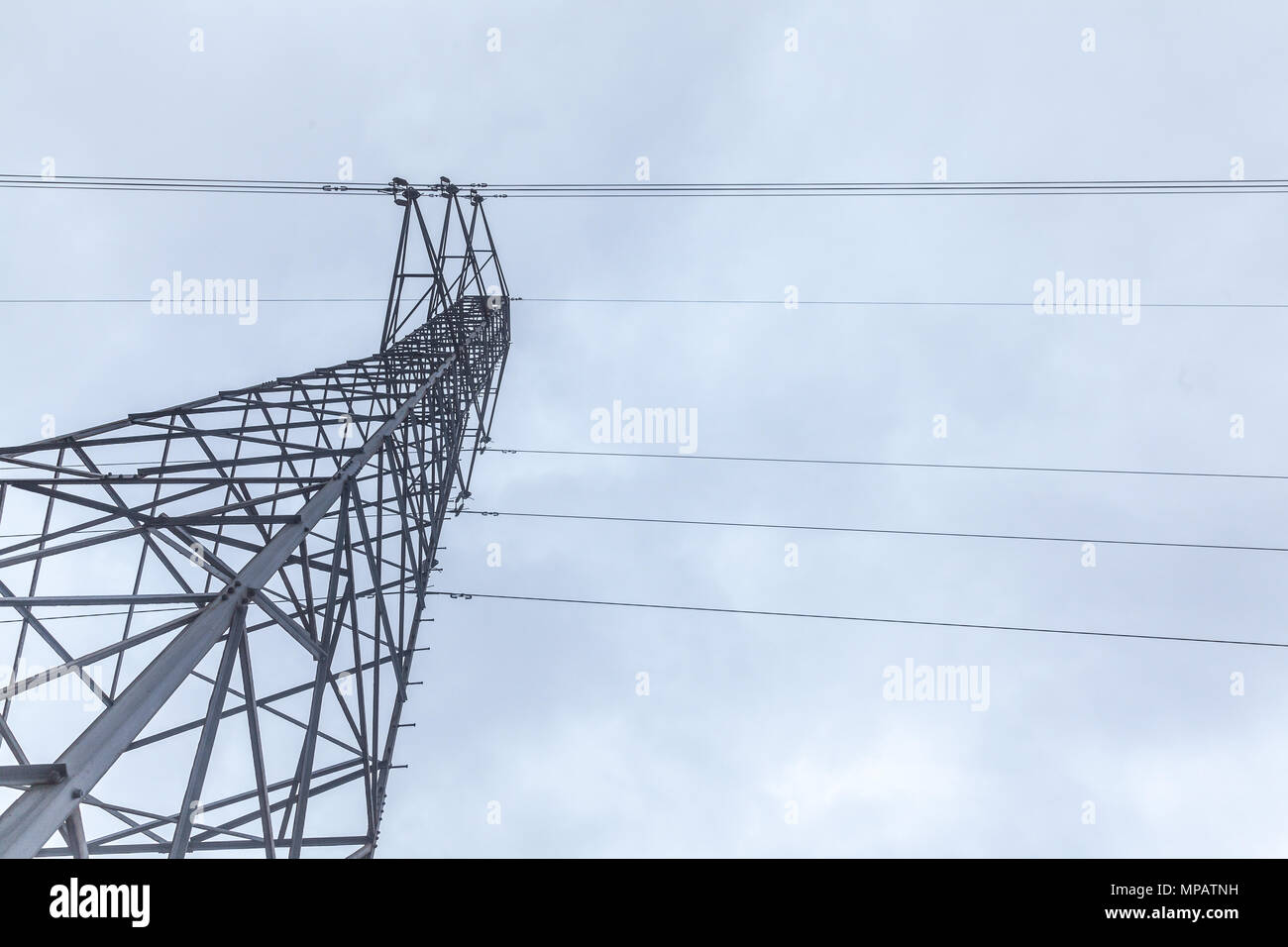 High voltage AC transmission tower Stock Photo - Alamy