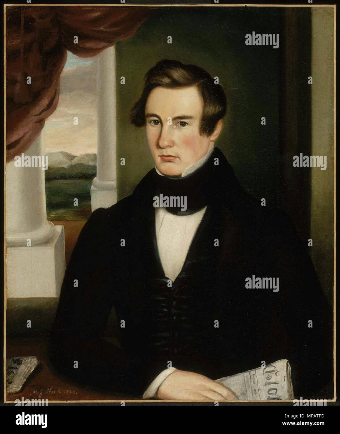 English: Portrait of a Man 1840. 898 MJ Heade Portrait of a Man, 1840 ...