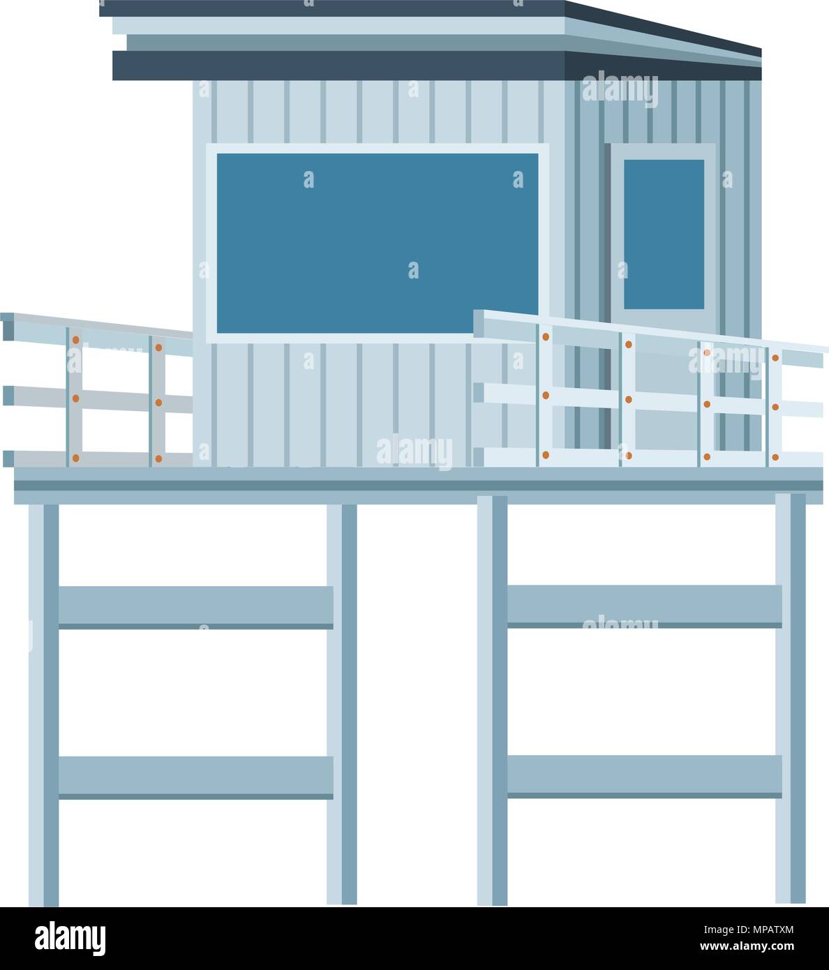 lifeguard house isolated Stock Vector Image & Art - Alamy