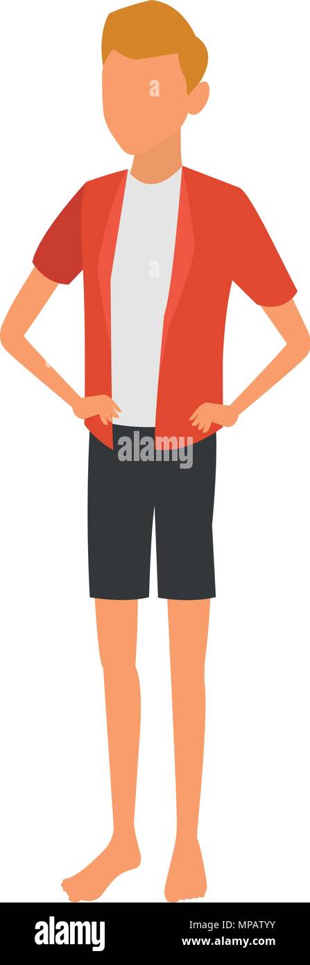 Young male man short Stock Vector Images - Alamy