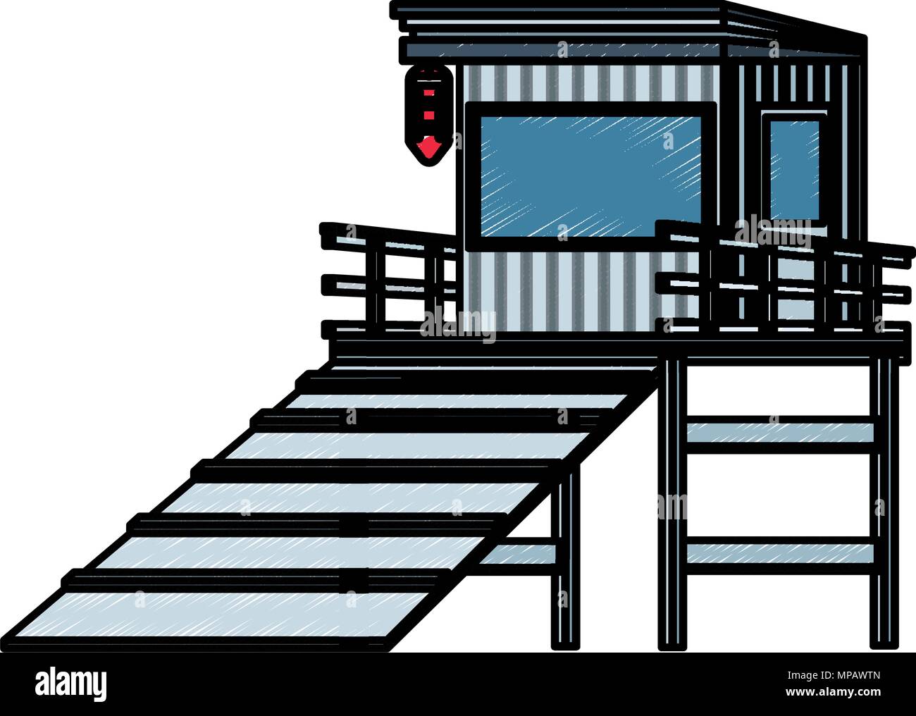 Lifeguard house Stock Vector Images - Alamy