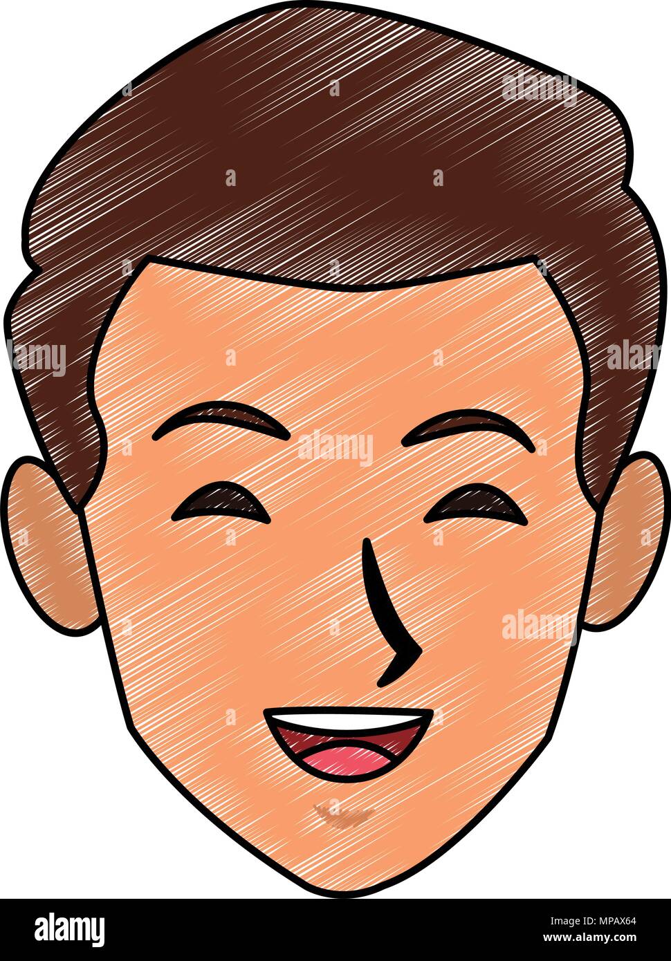 Man face cartoon scribble Stock Vector Image & Art - Alamy